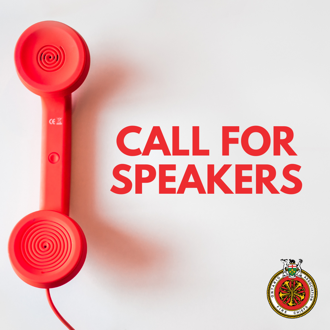 Call for Speakers | Ontario Association of Fire Chiefs